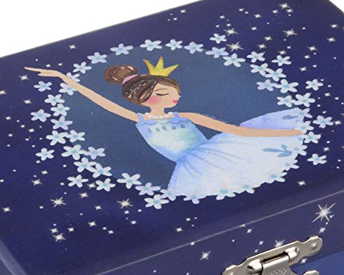 Jewelkeeper Ballerina Musical Jewelry Box with 2 Pullout Drawers, Glitter Design, Swan Lake Tune