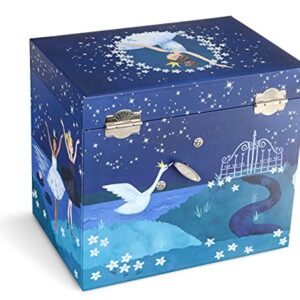 Jewelkeeper Ballerina Musical Jewelry Box with 2 Pullout Drawers, Glitter Design, Swan Lake Tune