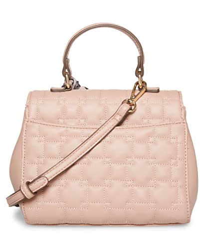 Anne Klein womens E/W Anne Klein Quilted petite E W flap satchel, Dusty Rose, One Size US