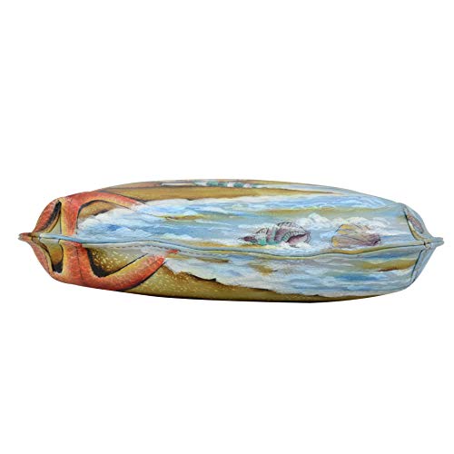 Anuschka Women's Hand Painted Slim Crossbody With Front Zip - Gift of the Sea