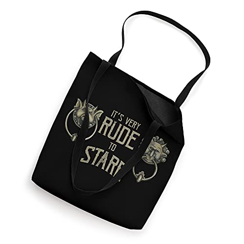 It's Very Rude To Stare Labyrinth Door Knocker Tote Bag