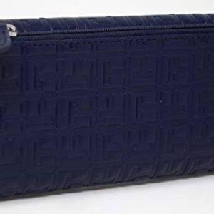 Tommy Hilfiger Women's Navy Blue Logo Debossed Checkbook Wallet Clutch Bag