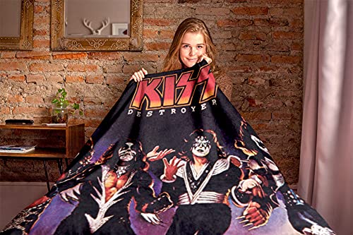 INTIMO KISS Blanket Destroyer Album Cover Music Band Super Soft Fleece Throw Blanket 48" x 60" (122cm x152cm)