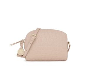 tous pink leather sherton crossbody bag