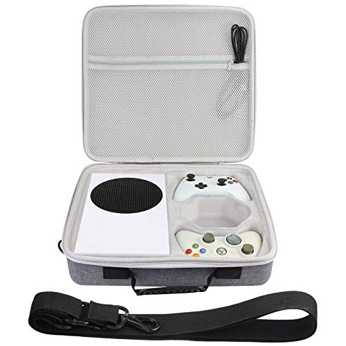 co2CREA Hard Travel Case Replacement for Xbox Series S Game Console Wireless Controller (Grey Case)