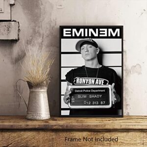 FatCat Wall Graphics Eminem (Mugshot) Poster Frameless Gift 12 x 18 inch(30cm x 46cm)-S-193…