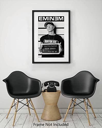 FatCat Wall Graphics Eminem (Mugshot) Poster Frameless Gift 12 x 18 inch(30cm x 46cm)-S-193…