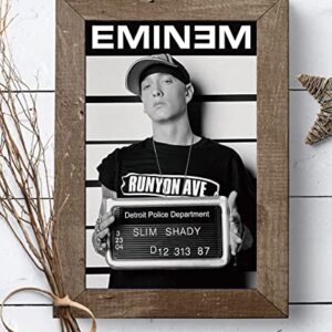 FatCat Wall Graphics Eminem (Mugshot) Poster Frameless Gift 12 x 18 inch(30cm x 46cm)-S-193…