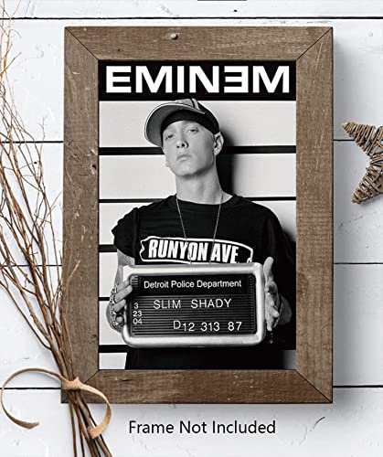 FatCat Wall Graphics Eminem (Mugshot) Poster Frameless Gift 12 x 18 inch(30cm x 46cm)-S-193…