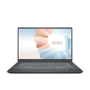 msi modern 15a thin and light daily laptop: 15.6″ fhd 1080p, intel core i5-10210u, uma, 8gb, 512gb ssd, win10, black (a10m-656)