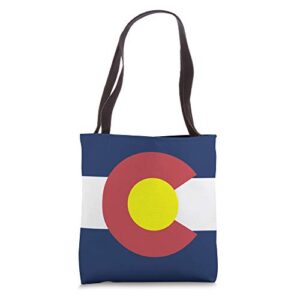 colorado flag tote bag