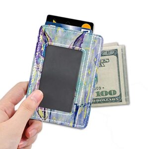 Linomo Thin leather Card Holder and Money Clip Cute Animal Pig Lovely Wallet RFID Blocking for Men & Women