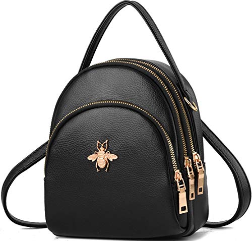 NUWA Small Crossbody Bag Mini Backpack Purse Shoulder Cellphone Women Girl Cute Lady Handbags (Black)