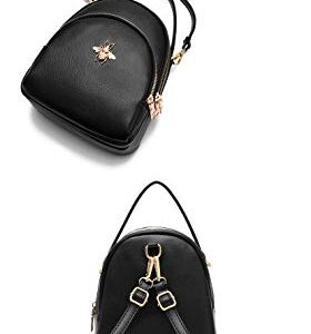 NUWA Small Crossbody Bag Mini Backpack Purse Shoulder Cellphone Women Girl Cute Lady Handbags (Black)