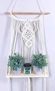 Shaelin Home, Macrame Shelf, Macrame Wall Hanging Shelf, Boho Decor, Floating Shelf, Boho Hanging Shelf, Beach House Wall Decor, Wall Shelves, Macrame Boho Decor, Hanging Plant Shelf