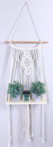 Shaelin Home, Macrame Shelf, Macrame Wall Hanging Shelf, Boho Decor, Floating Shelf, Boho Hanging Shelf, Beach House Wall Decor, Wall Shelves, Macrame Boho Decor, Hanging Plant Shelf