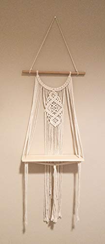 Shaelin Home, Macrame Shelf, Macrame Wall Hanging Shelf, Boho Decor, Floating Shelf, Boho Hanging Shelf, Beach House Wall Decor, Wall Shelves, Macrame Boho Decor, Hanging Plant Shelf