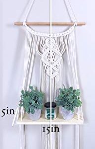 Shaelin Home, Macrame Shelf, Macrame Wall Hanging Shelf, Boho Decor, Floating Shelf, Boho Hanging Shelf, Beach House Wall Decor, Wall Shelves, Macrame Boho Decor, Hanging Plant Shelf