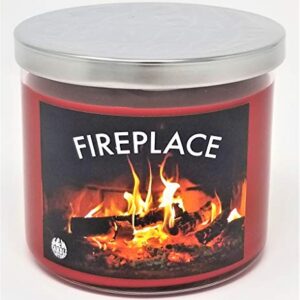 Fireplace Candle ~ 100% Natural Soy Scented Candle ~ Fireplace Fireside Candle (Large 3 Wick)