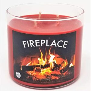 Fireplace Candle ~ 100% Natural Soy Scented Candle ~ Fireplace Fireside Candle (Large 3 Wick)