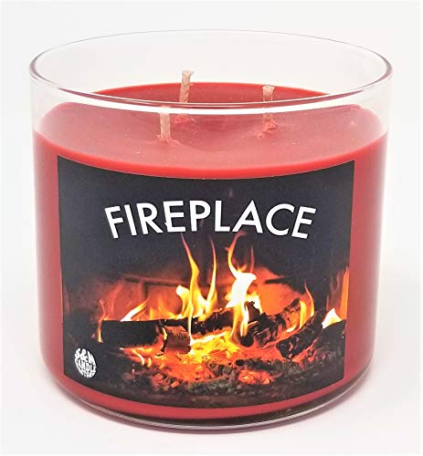 Fireplace Candle ~ 100% Natural Soy Scented Candle ~ Fireplace Fireside Candle (Large 3 Wick)