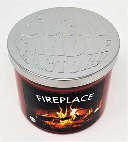 Fireplace Candle ~ 100% Natural Soy Scented Candle ~ Fireplace Fireside Candle (Large 3 Wick)