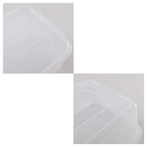 Readsky 14 L Clear Plastic Storage Latch Box with Lids, 4-Pack