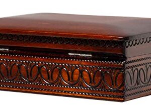 Polish Handmade Large Elegant Slightly Rounded 9" Wooden Box for Keepsakes, Love Letters, Jewelry, and Specialty Items