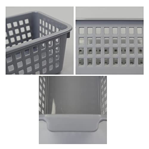 Kiddream 6 Pack Small Storage Baskets, Slim Plastic Baskets Bins, 11.57" x 5" x 3.42"