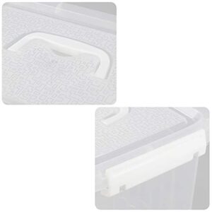 Kiddream Clear Plastic Storage Bins with Lids, 6 Quart Latch Boxes Set of 6, F