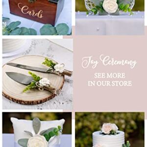 Joy Ceremony Decorative Wedding Card Box, Rustic Wooden Envelope Boxes with Slot, Wishing Well for Wedding Reception, gift box wedding Card Holder for Advice and Wishes for the Mr and Mrs