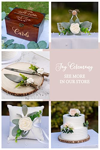 Joy Ceremony Decorative Wedding Card Box, Rustic Wooden Envelope Boxes with Slot, Wishing Well for Wedding Reception, gift box wedding Card Holder for Advice and Wishes for the Mr and Mrs