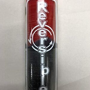 Reversible Double Action 2 Color (Red Over Black) Unscented Pillar Candle in Glass