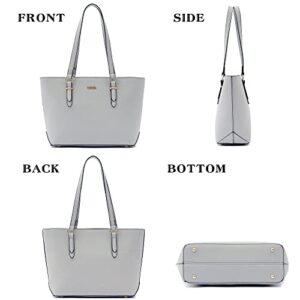 Purses And Wallets Set For Women Work Tote Handbags Shoulder Bag Top Handle Totes Purse With Matching Wallet Grey