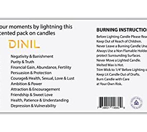 Dinil – Spell Candles (40 Candles) – 4" x 1/2" Premium Mini Taper Candles for Rituals, Birthdays, Altar, Spells, Chime Candles