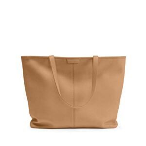 Leatherology Camel Large Zippered Downtown Tote