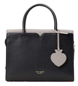 kate spade new york spencer medium leather satchel (black)