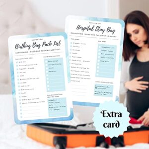 MOTHER’S RAY Hypnobirthing Birth Affirmations Cards For Labor - 15 Cards for Calm Positive Labor and Delivery Essentials - High Quality Large Thick and Durable - Pregnancy Must Haves