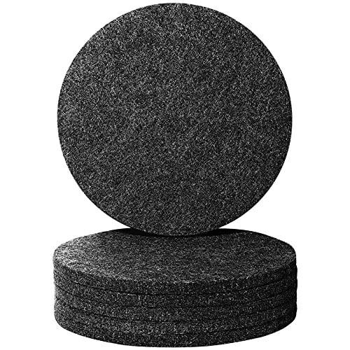 Urbanstrive 6 PCS Coasters, Eco-Friendly 100% Biodegradable Coasters Absorbent Felt Coasters for Drinks Bar Home, 4 Inch (Black Round)