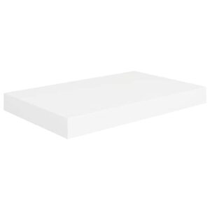 vidaxl floating wall shelf wall shelf wall ledge hanging shelf cd rack bookcase board bedroom living room office white 15.7″x9.1″ mdf