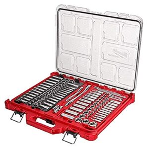 milwaukee 48-22-9486 1/4″-3/8” ratchet socket set w/packout case – 106pc