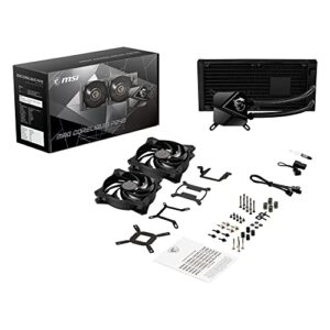 MSI MAG Coreliquid P240 - AIO CPU Liquid Cooler - LGA 1700 Ready - 240mm Radiator - Dual 120mm PWM Fans