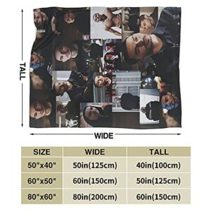 Manny Montana Throw Blanket Fleece Blanket Lightweight Soft Flannel Living Room Bedroom Sofa Quilt Blankets All Season Air Conditioning Blanket