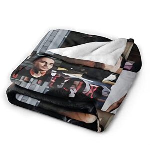 Manny Montana Throw Blanket Fleece Blanket Lightweight Soft Flannel Living Room Bedroom Sofa Quilt Blankets All Season Air Conditioning Blanket