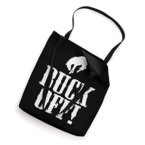 Buck Off! Funny Western Cowboy Gift Bucking Bronco Horse Tote Bag