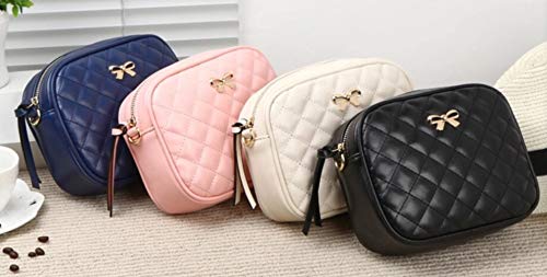 Small White Crossbody Purse for Teens Girls and Women - Ladies Cute Quilted Leather Hobo Messenger Bag - Handbags Shoulder Bags Satchel