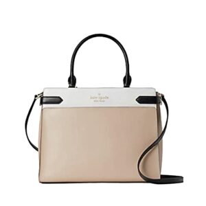 Kate Spade Staci Cameron Large Satchel Warm Beige Multi Colorblock Crossbody