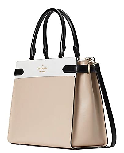 Kate Spade Staci Cameron Large Satchel Warm Beige Multi Colorblock Crossbody