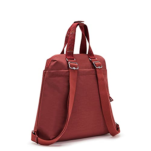 Kipling Women's Goyo Medium Tote Bag Backpack, Dusty Carmine