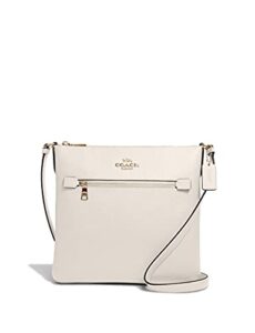 coach womens rowan file bag (chalk – crossgrain lthr)